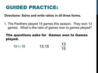 1 - Ratios & Proportions | PPT