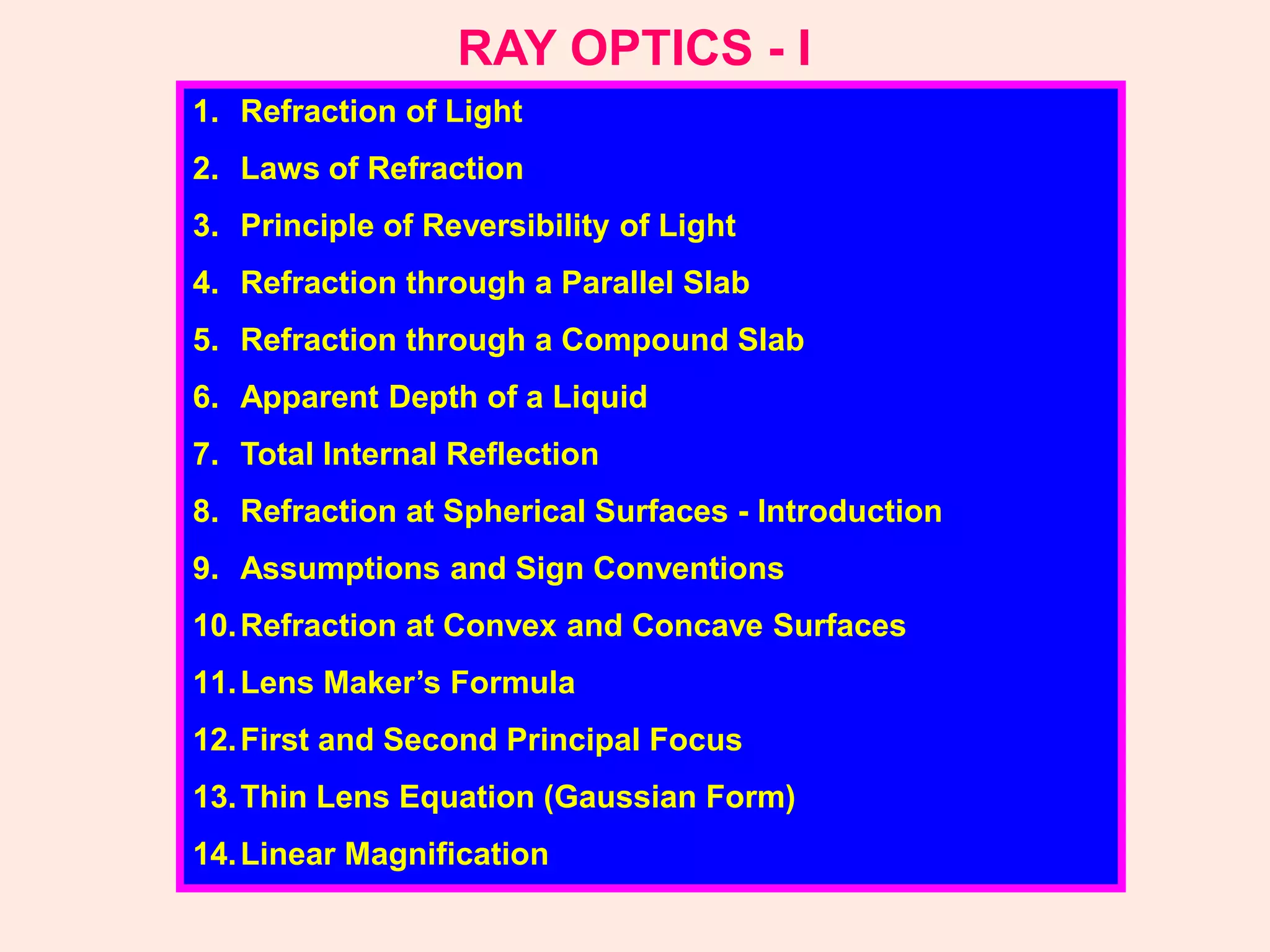 ray optics class 12 ppt slideshare | PPT