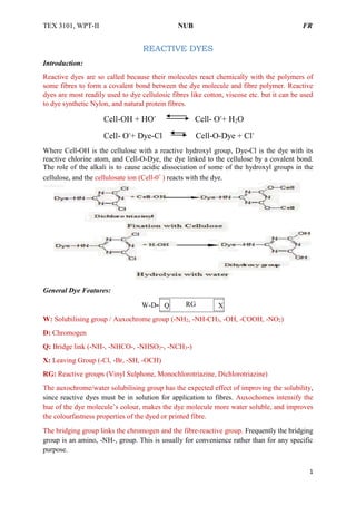 1 reactive dyes | PDF