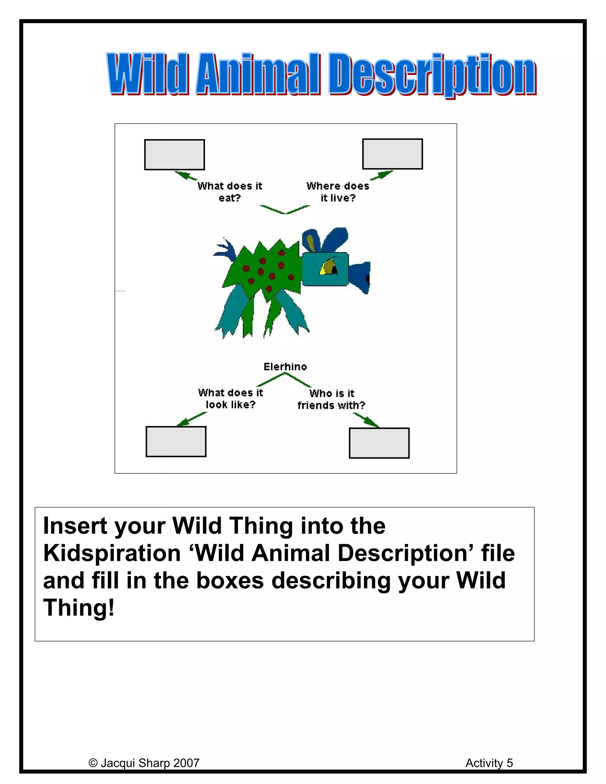 Where the Wild Things are activities | DOC