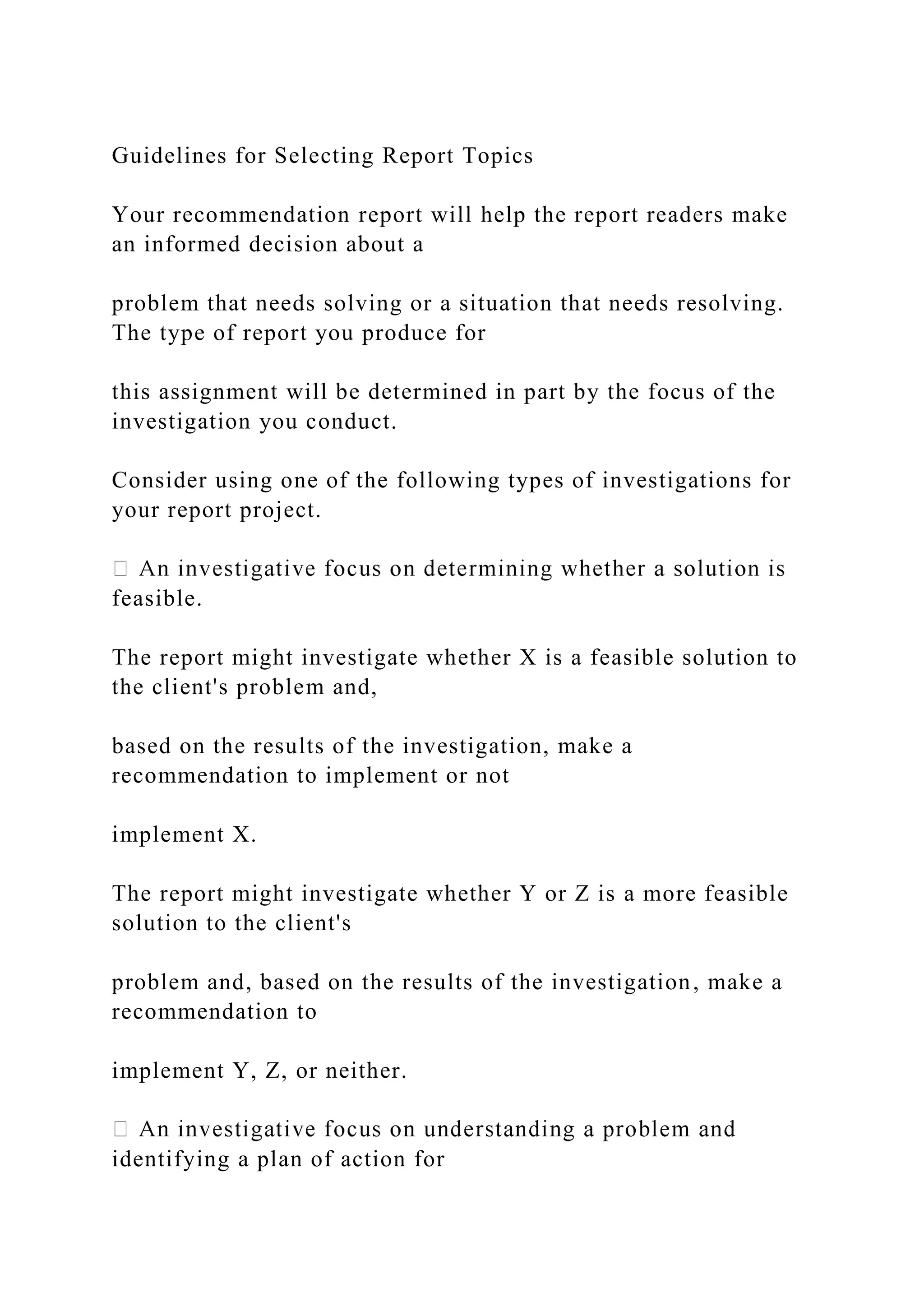 1 Recommendation Report Write a recommendation r.docx