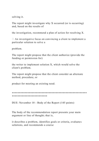 1 Recommendation Report Write a recommendation r.docx