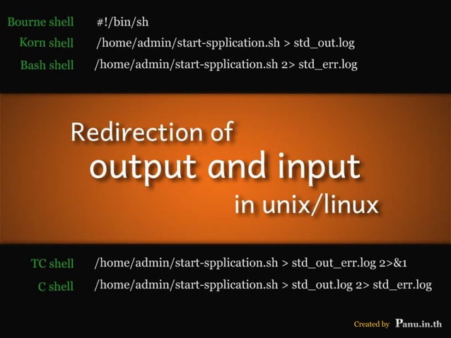 Redirection Of Output And Input In Unixlinux Ppt