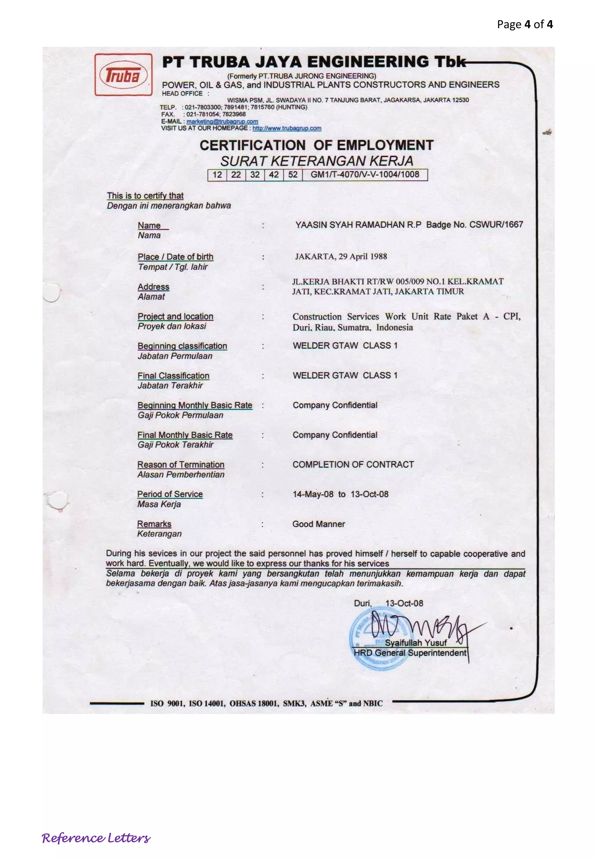 Reference Letters Pdf