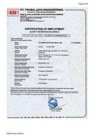 Reference Letters | PDF