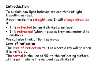 1 reflection and refraction | PPTX | Physics | Science
