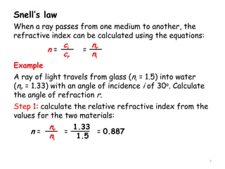 1 reflection and refraction | PPTX | Physics | Science