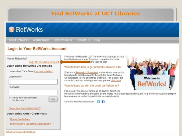 How to login to Refworks from UCT Libraries | PPT | Technology & Computing