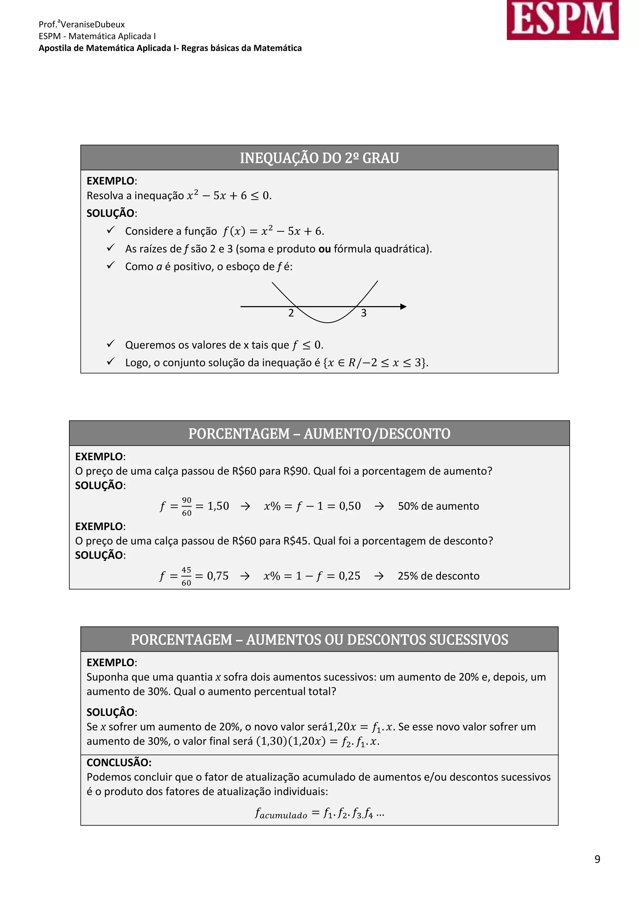 1 regras básicas de matemática | PDF