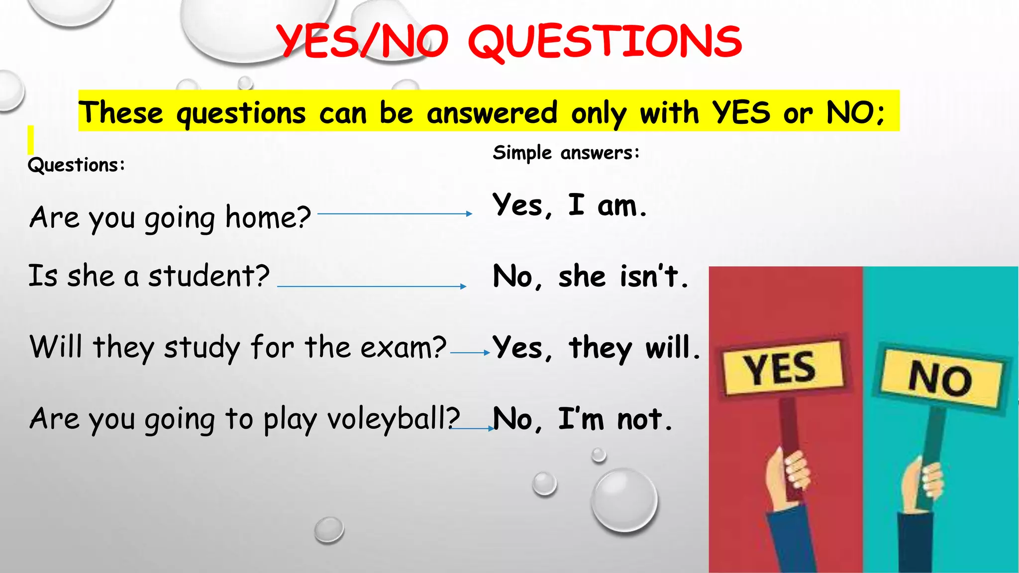 1 reported yes no questions (take a note) | PPTX