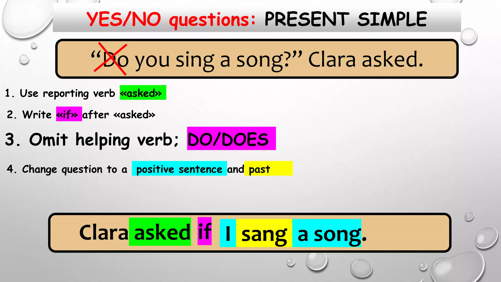 1 reported yes no questions (take a note) | PPTX