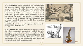 invention and discoveries that changed the world over the course of ...