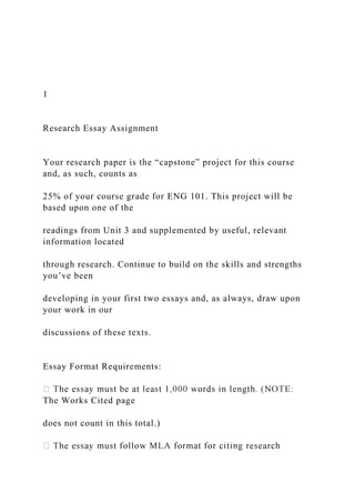 1 Research Essay Assignment Your research paper i.docx