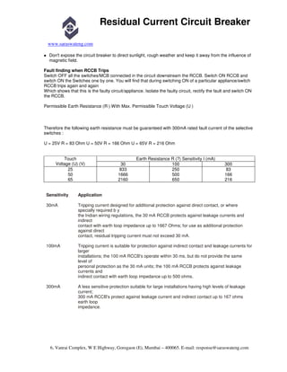 1 residual current circuit breaker (rccb) ( elcb) | PDF