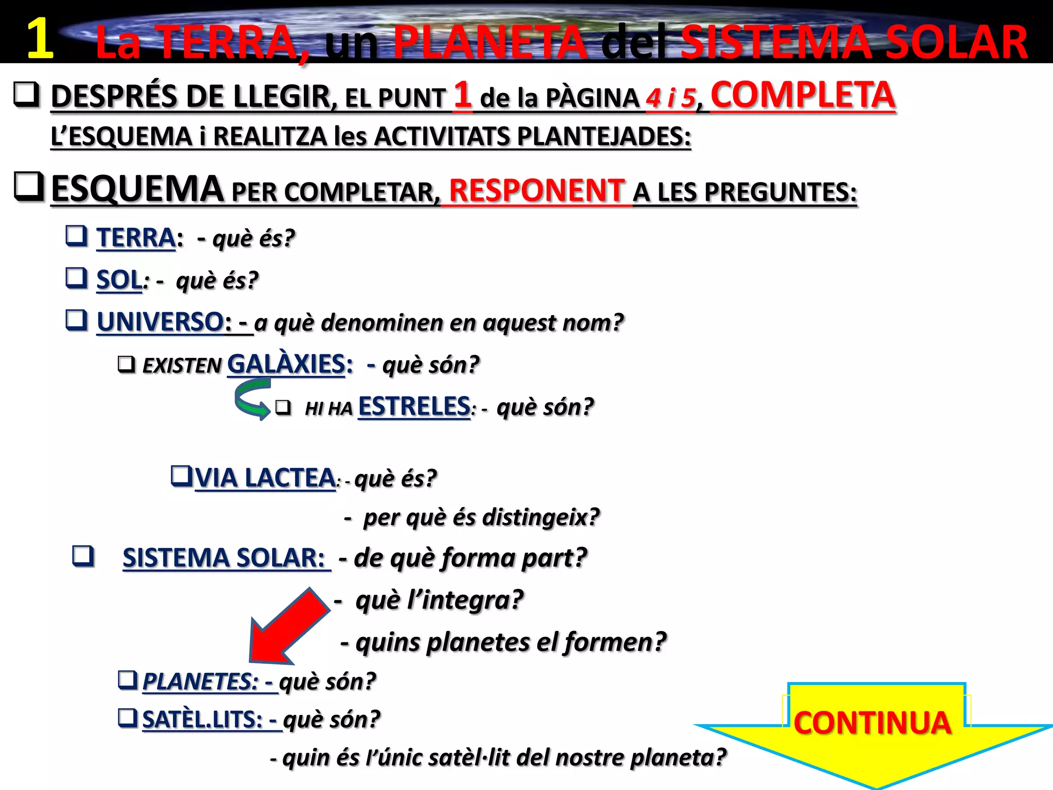 1r eso power point tema 1_el planeta terra_blog | PPTX