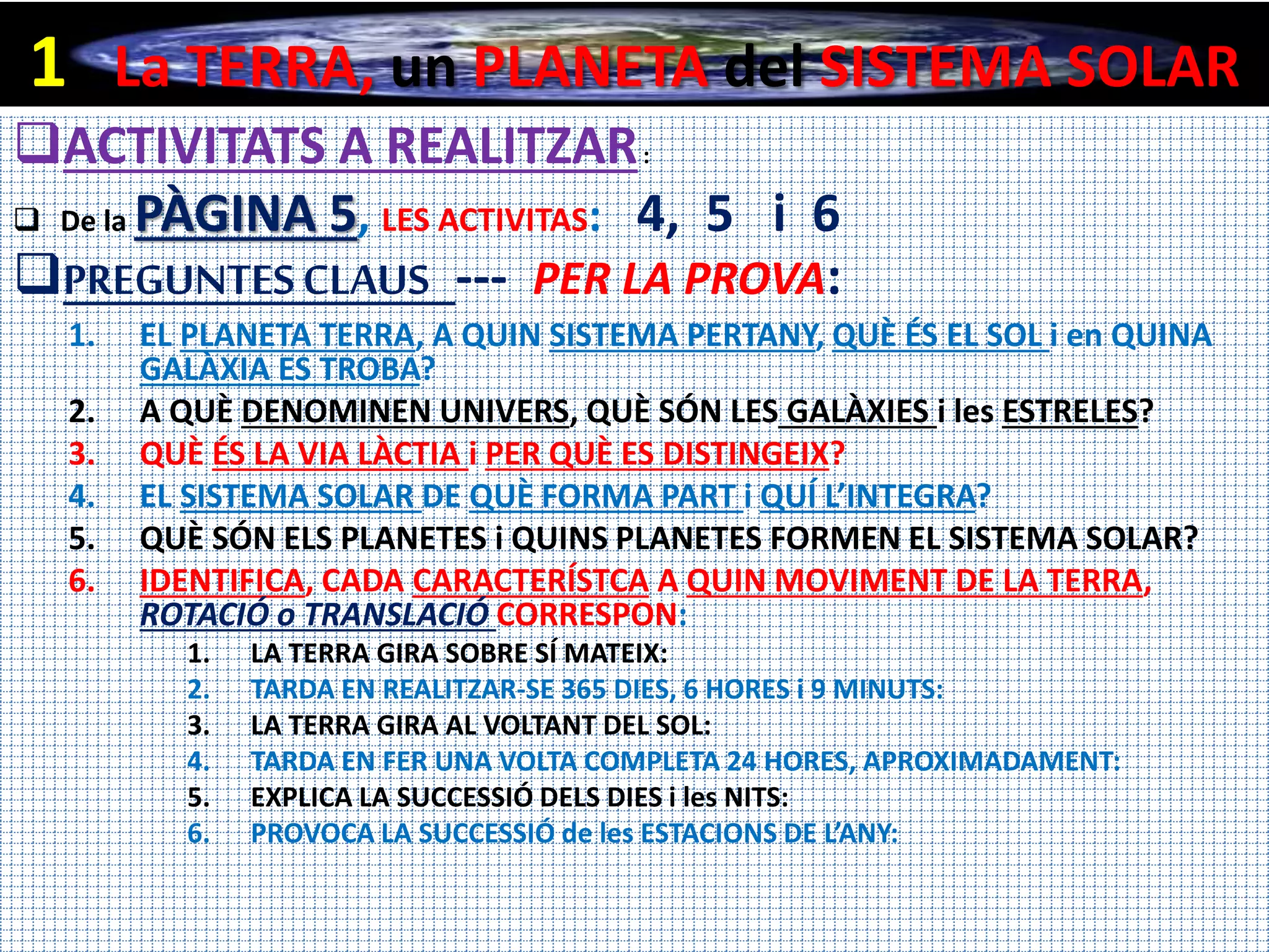 1r eso power point tema 1_el planeta terra_blog | PPTX