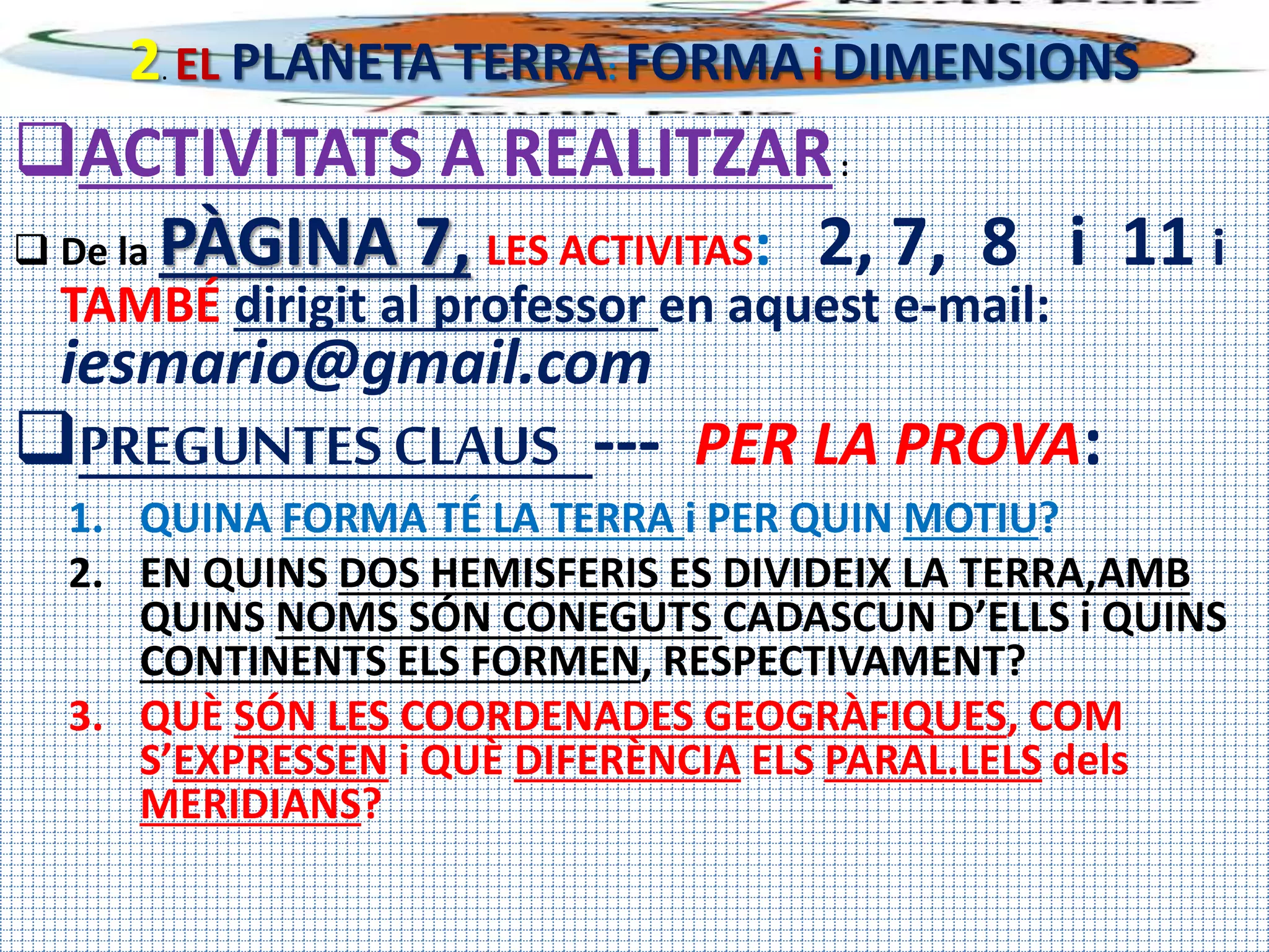 1r eso power point tema 1_el planeta terra_blog | PPTX
