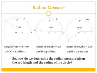 1 resource radian measure and arc length | PPTX