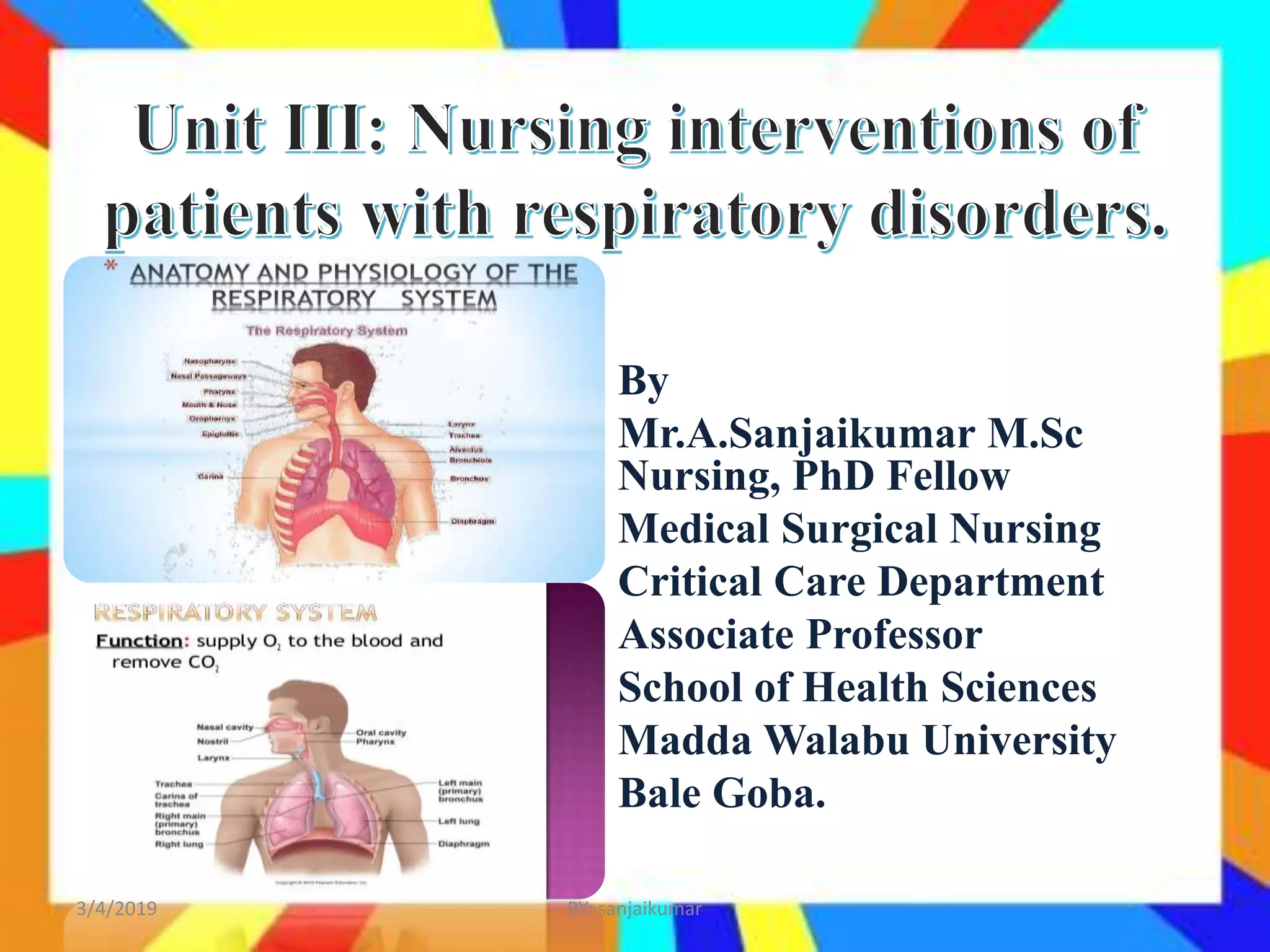Review of anatomy and physiology of respiratory system | PPTX