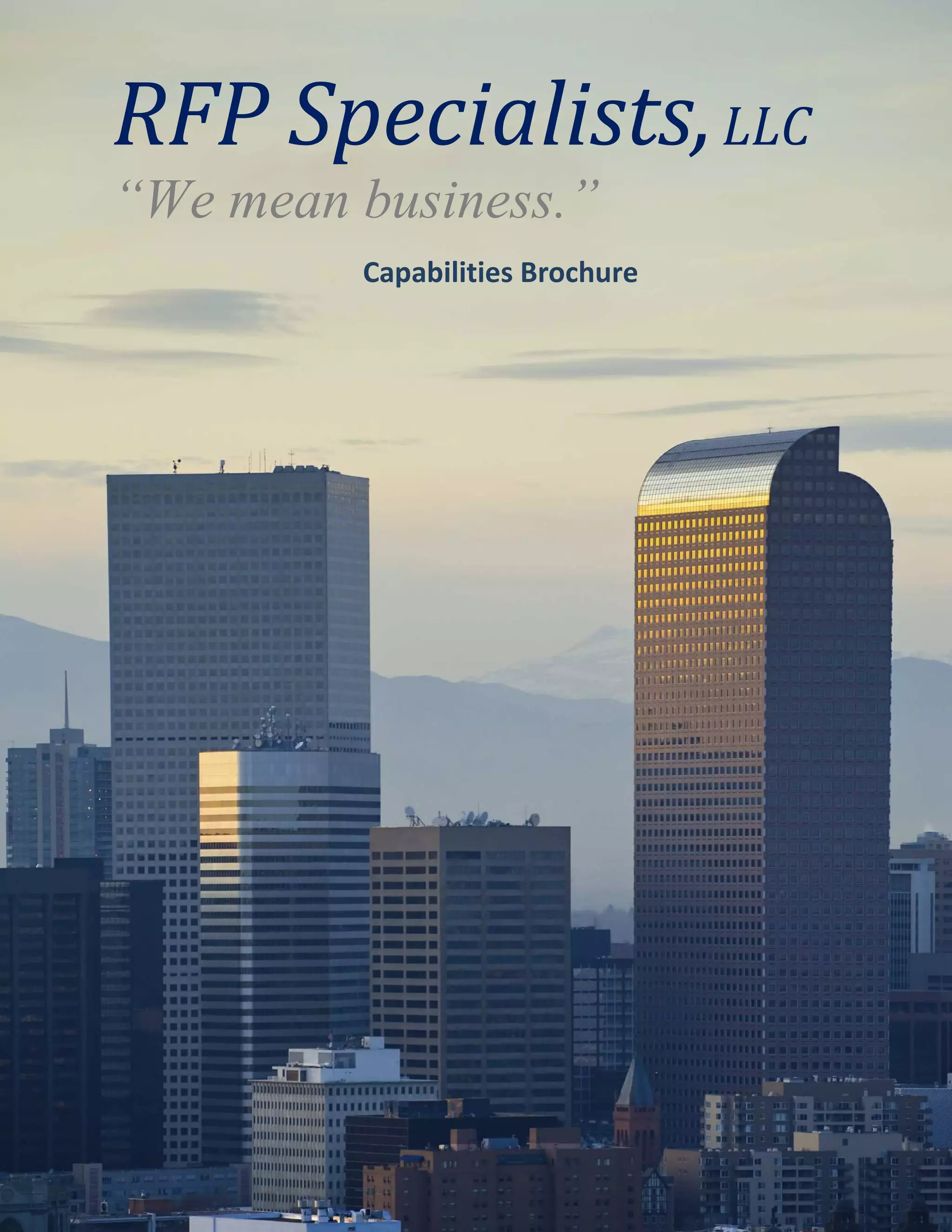 1 rfp specialists capabilities | PDF