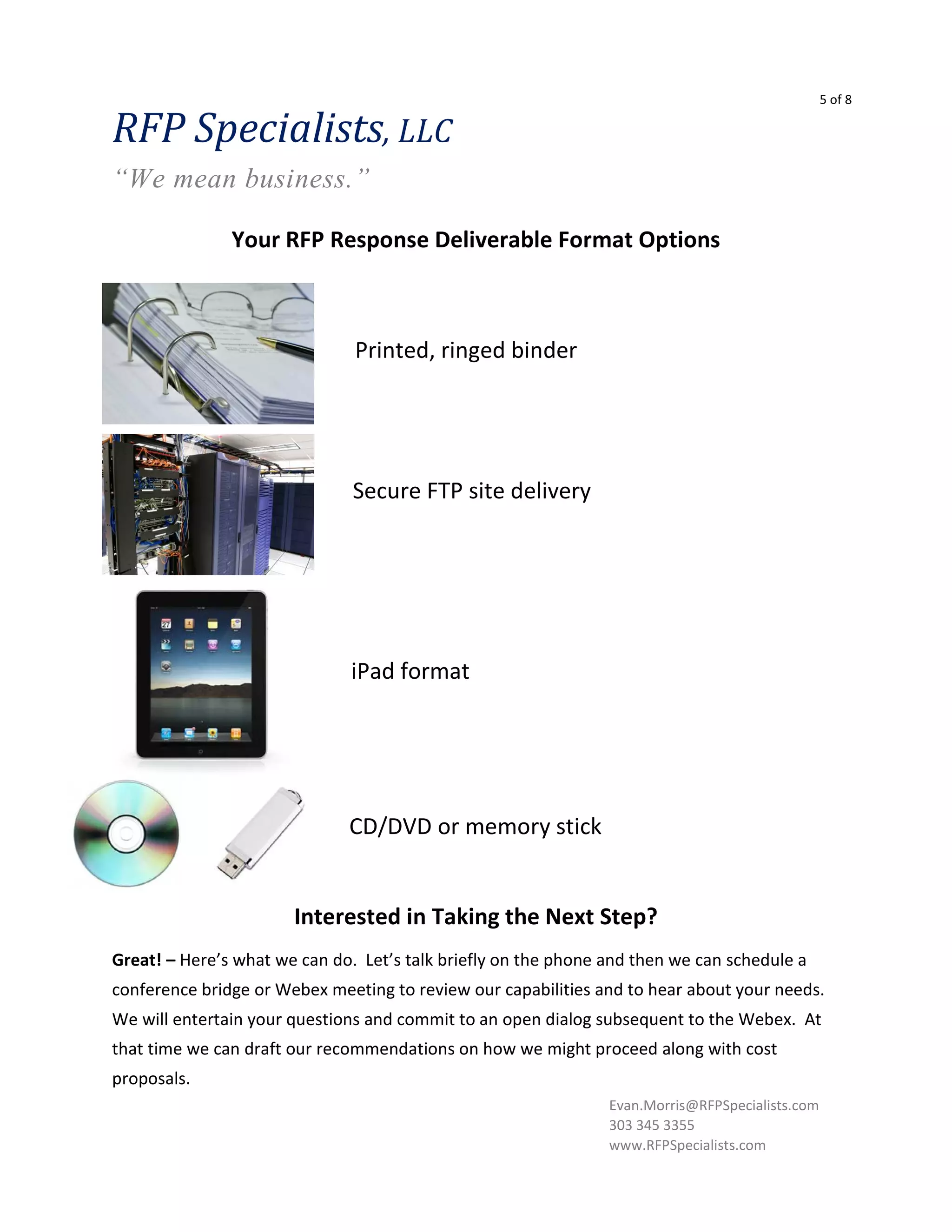 1 rfp specialists capabilities | PDF