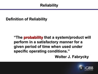 Reliability Centered Maintenance | PPT