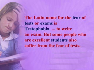 Exam fear | PPTX