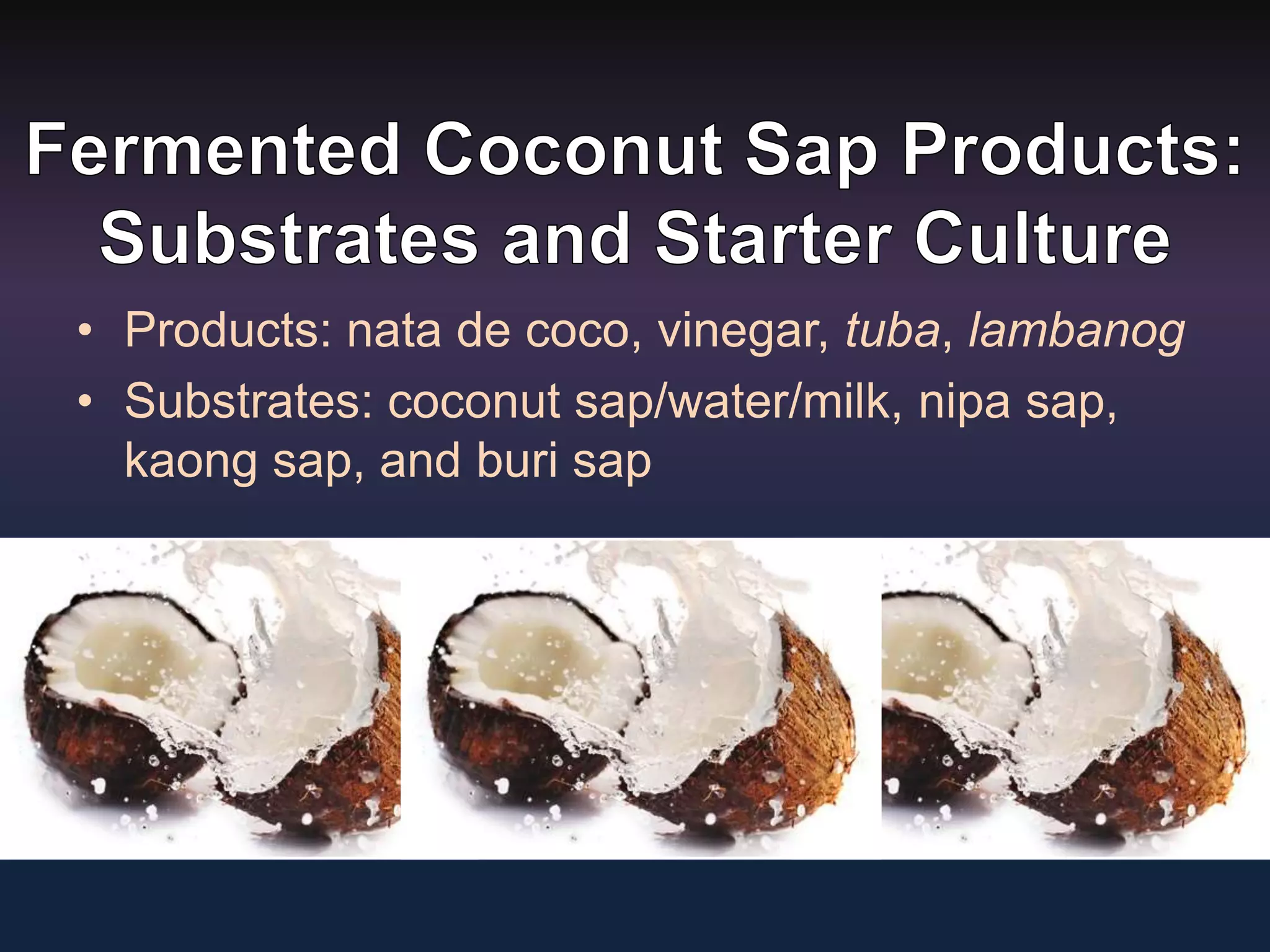 1 rich fermented coconut palm sap products | PPTX