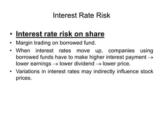 Risk and return in financial investments | PPT