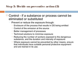 Dangerous Substances and Risk assessment | PPT