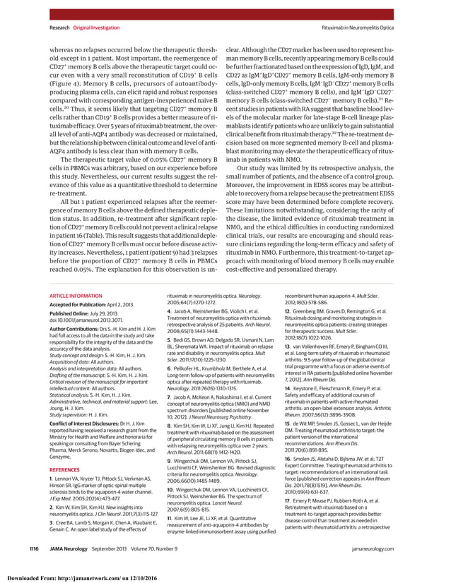 1 rituximab nmo 2013 | PDF | Brain and Nervous System Disorders | Diseases and Conditions