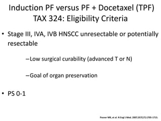 Induction chemotherapy for locally advanced head and neck cancers | PPTX