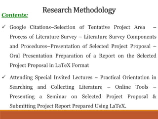 Aims and objectives of Research methodology | PPTX