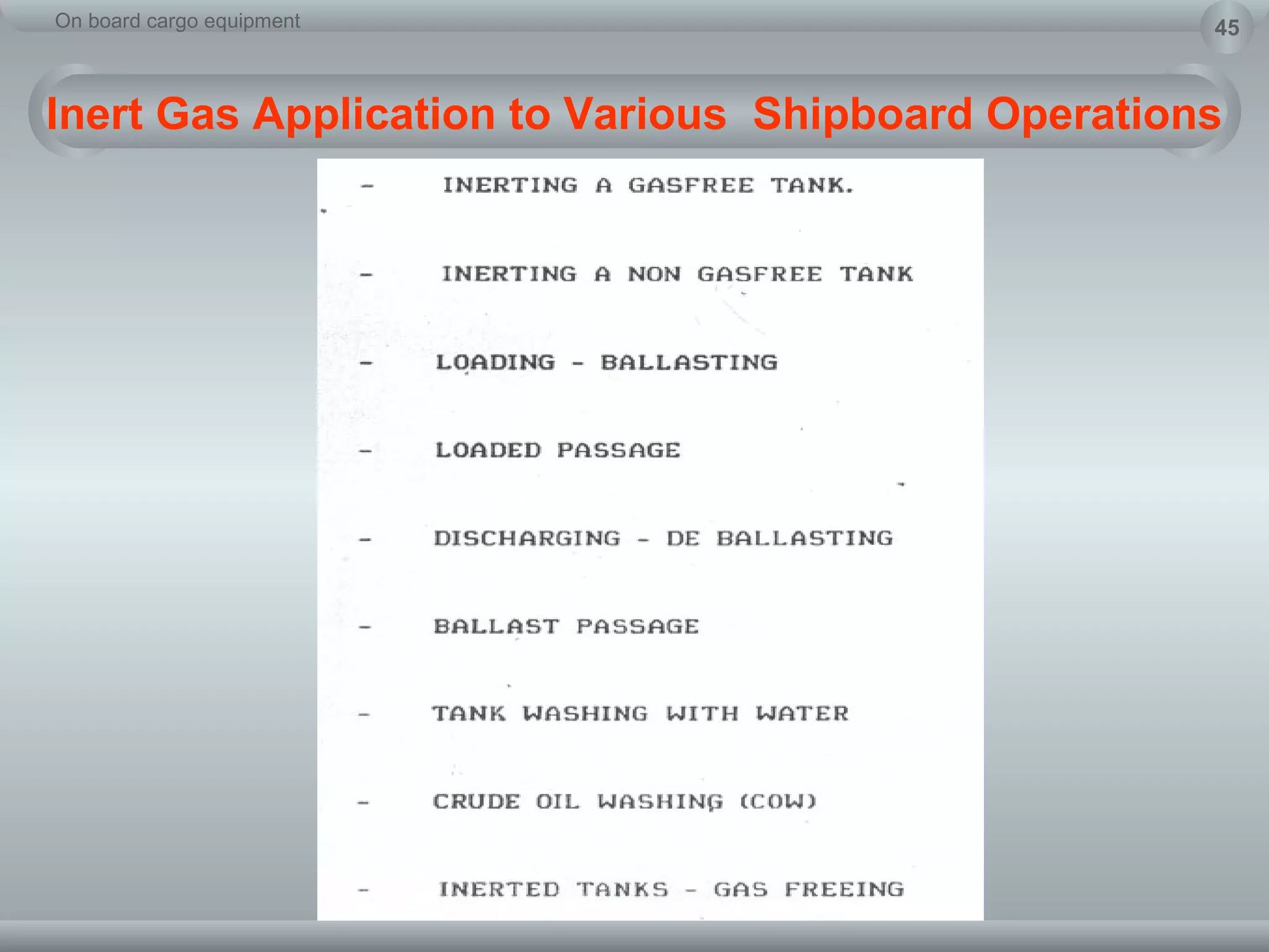 Ig system & equipment oil tankers | PPT