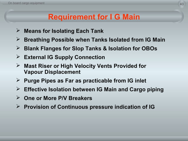 Ig system & equipment oil tankers | PPT