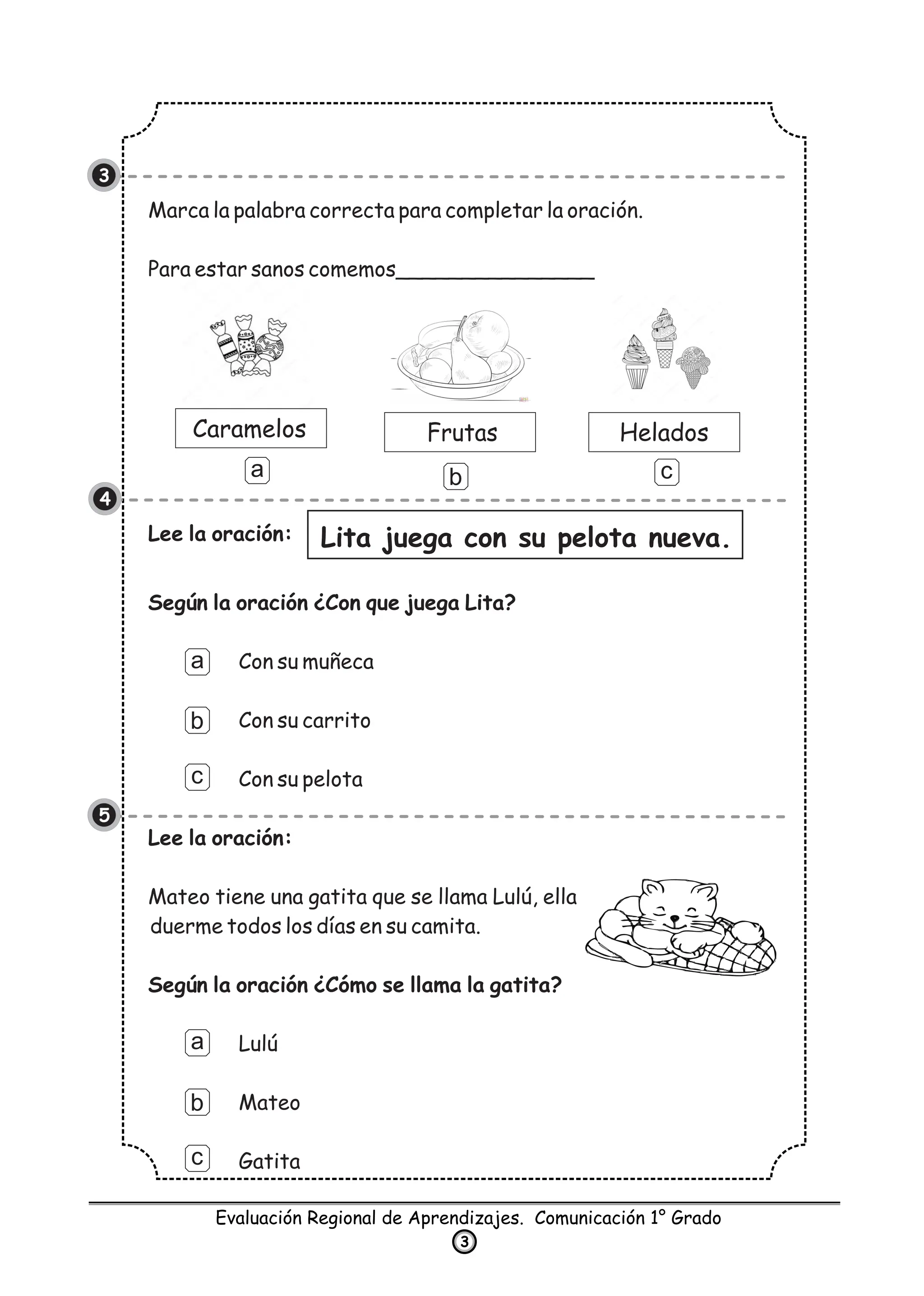 1ro-Comunicacion. Evaluación diagnostica para primer grado | PDF ...