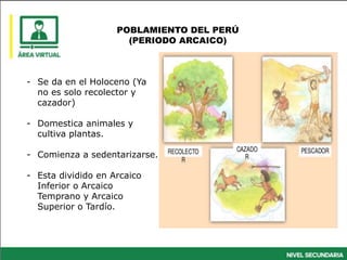 1 ro historia tema 1 - poblamiento del peru - periodo arcaico | PPTX