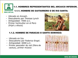 1 ro historia tema 1 - poblamiento del peru - periodo arcaico | PPTX