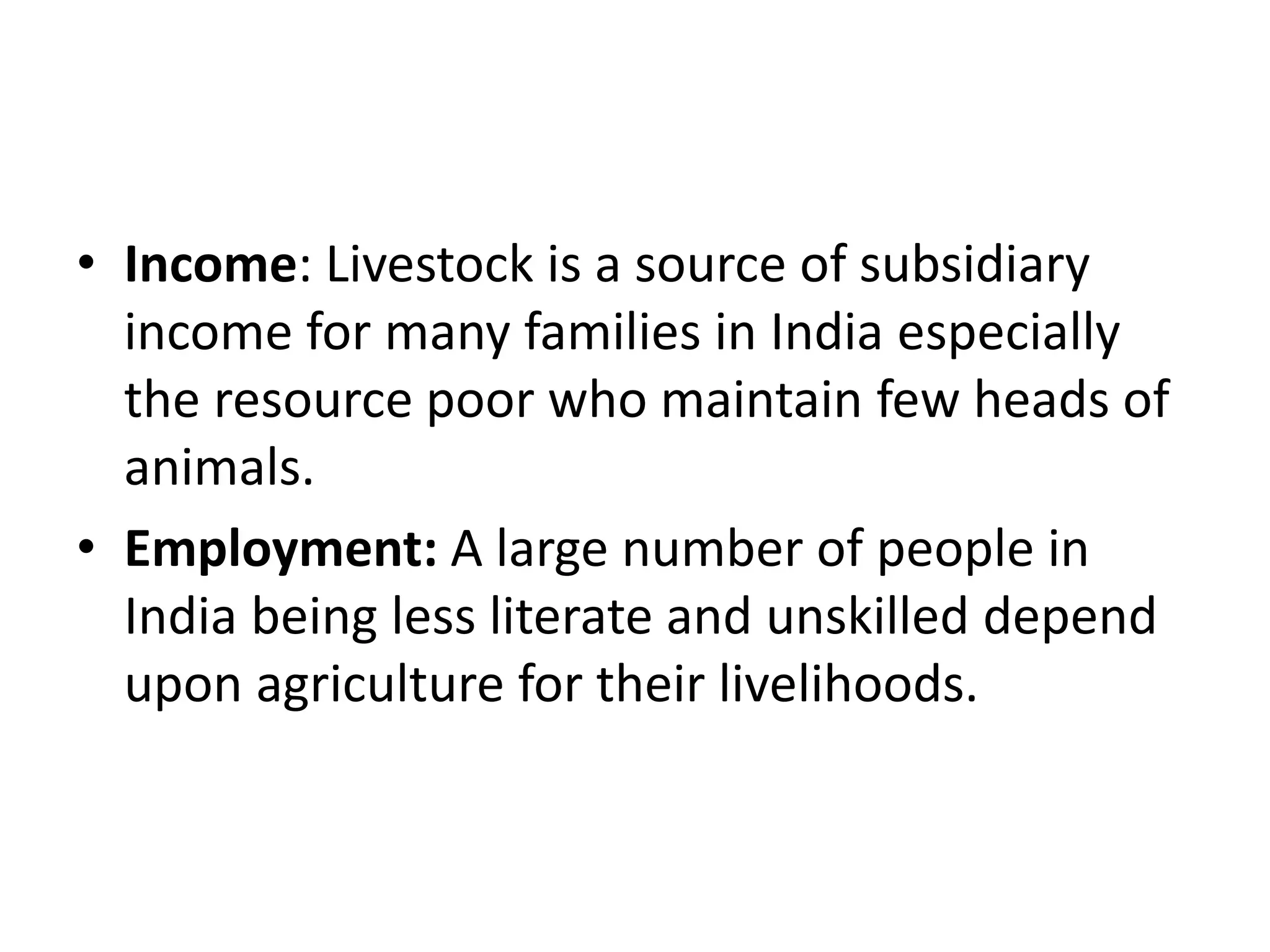 LIVESTOCKS Role in Economy............................. | PPTX