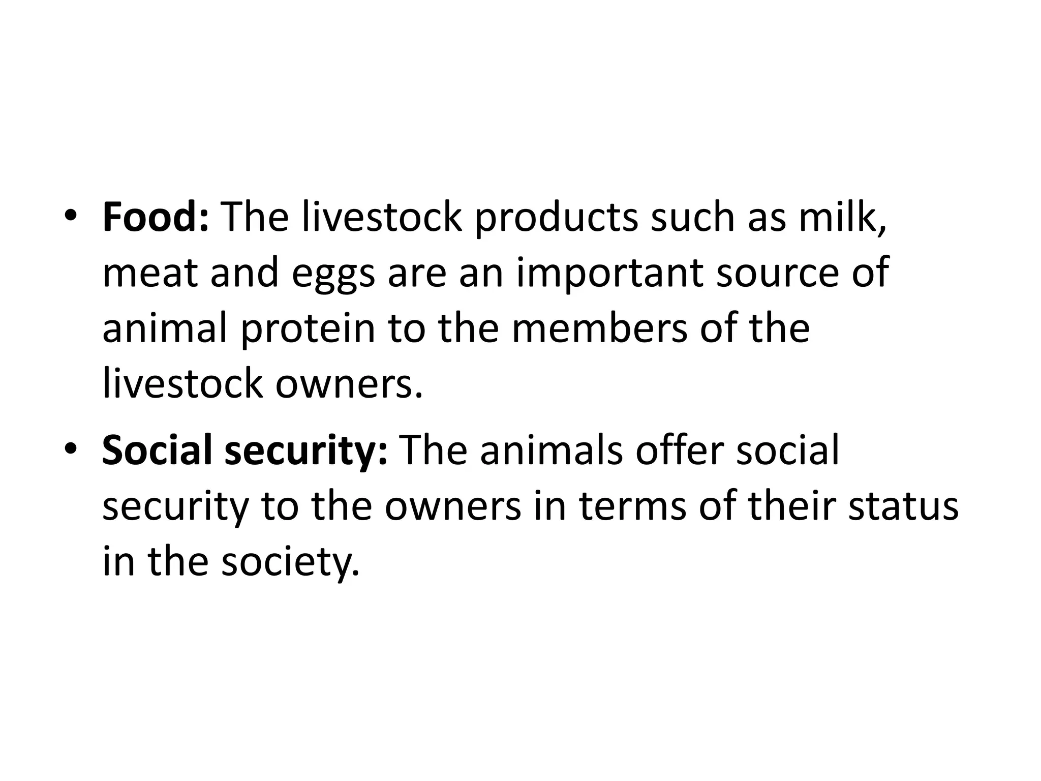 LIVESTOCKS Role in Economy............................. | PPTX