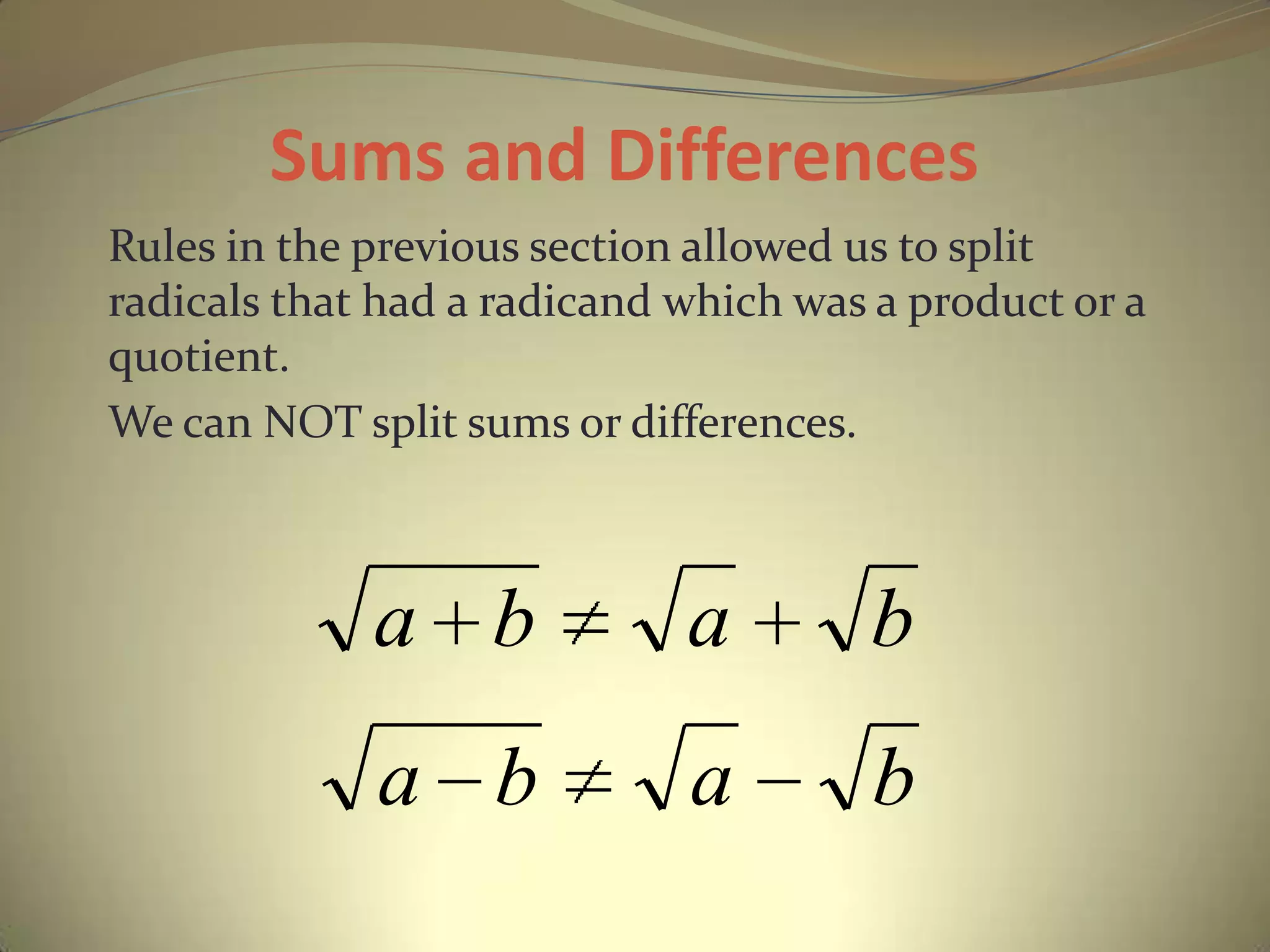 Roots and Radicals | PPTX