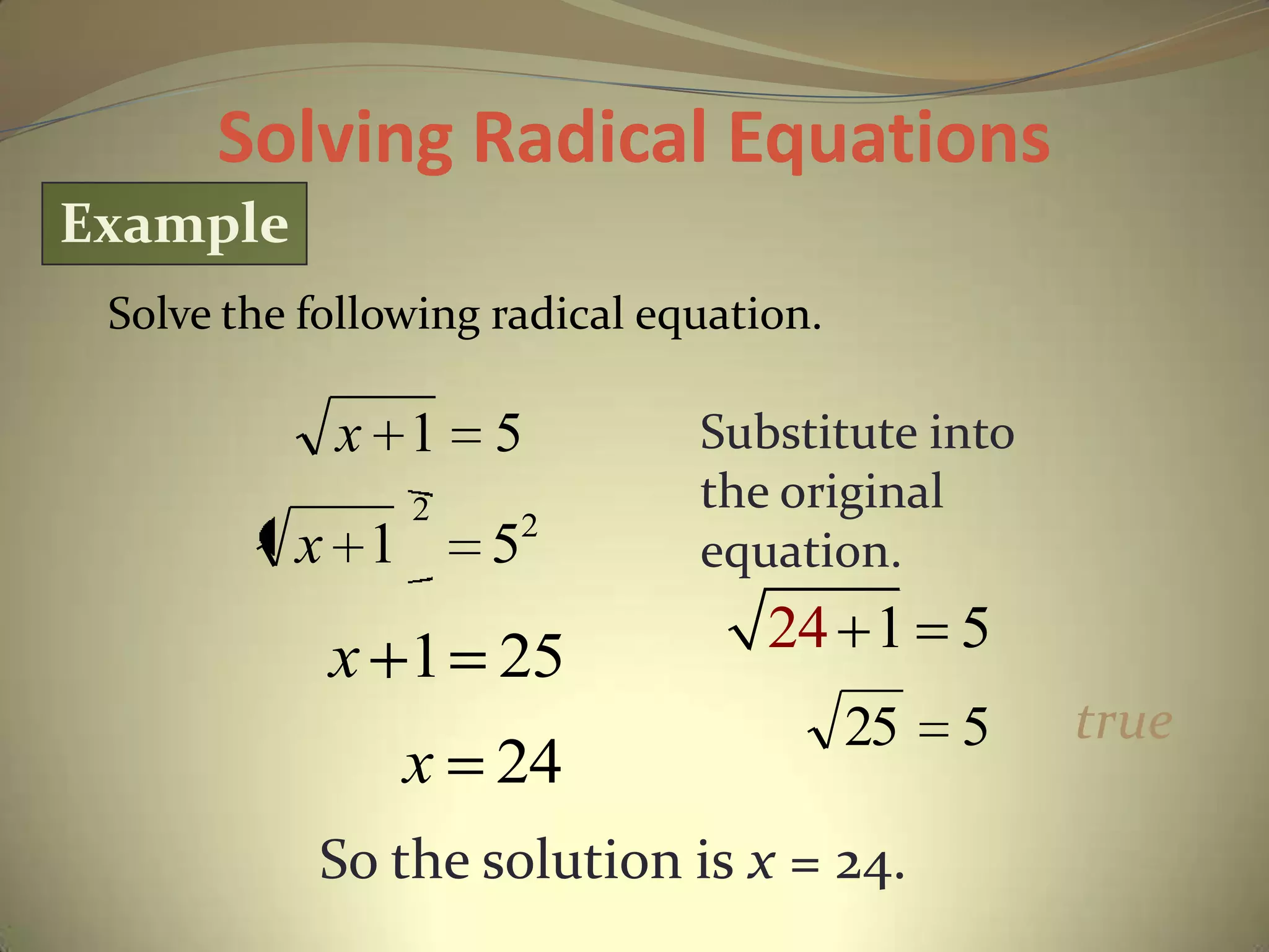 Roots and Radicals | PPTX