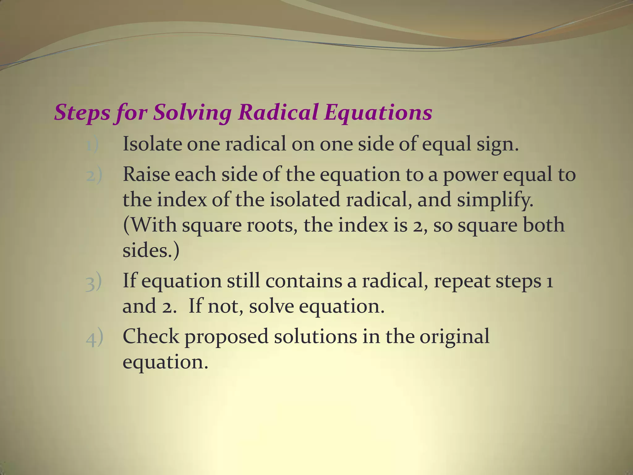 Roots and Radicals | PPTX