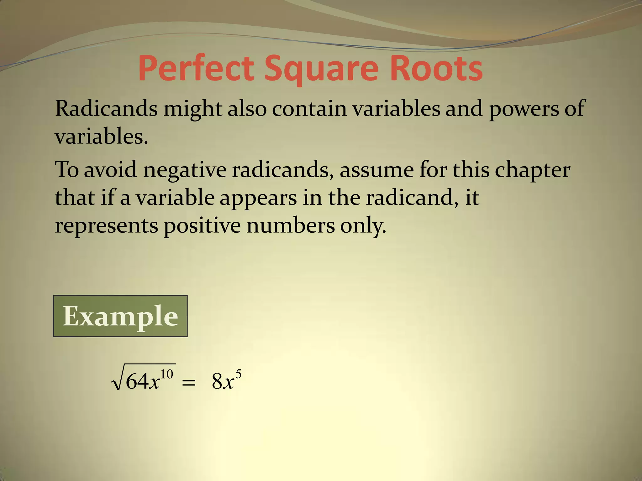 Roots and Radicals | PPTX
