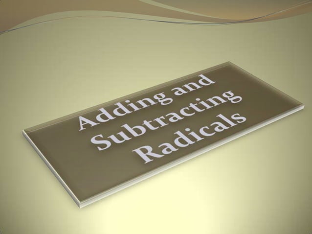 Roots and Radicals | PPTX | Physics | Science