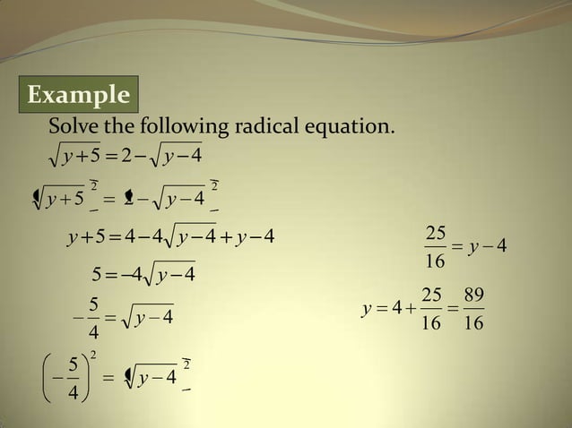 Roots and Radicals | PPTX | Physics | Science