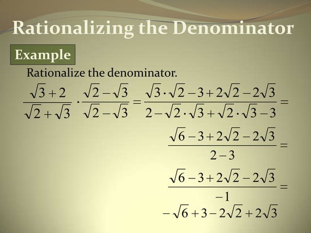 Roots and Radicals | PPT
