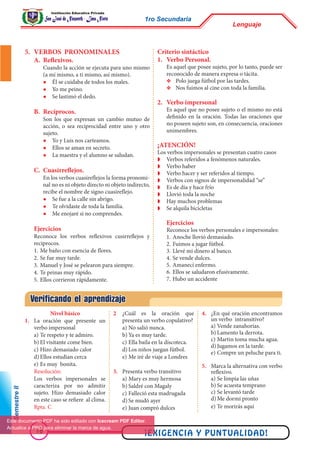 1ro sec lenguaje | PDF