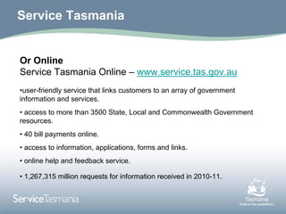 Service Tasmania | PPT