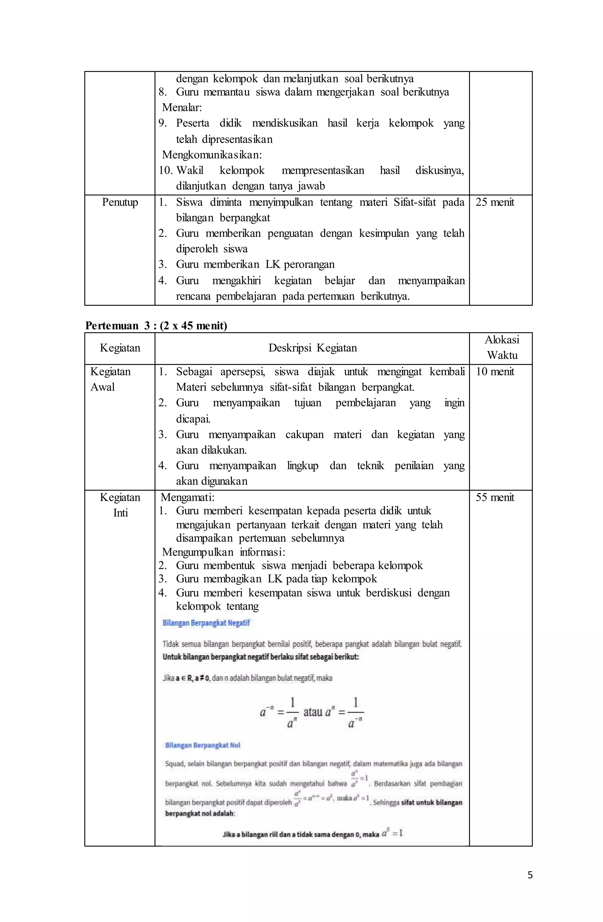 1 rpp bilangan berpangkat 2018 | DOCX